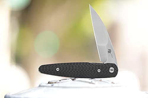 DROP + Brad Zinker Dogtooth Liner Lock Folding Pocket Knife, Orange g10 / Satin