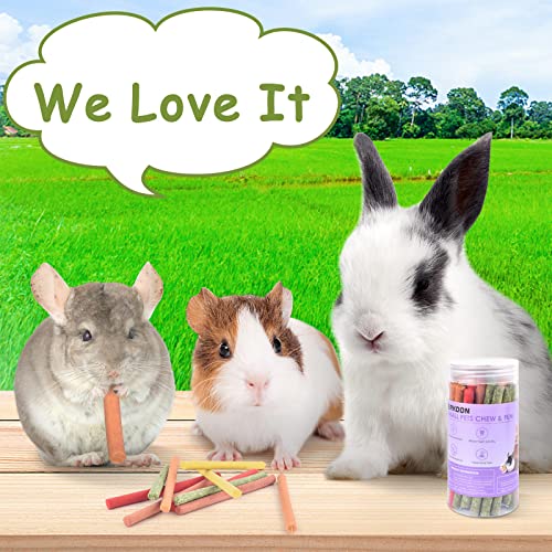 ERKOON 40Pcs Timothy Hay Sticks, Chinchilla Treats, Chew Toys for Teeth for Bunnies Guinea Pigs Gerbil