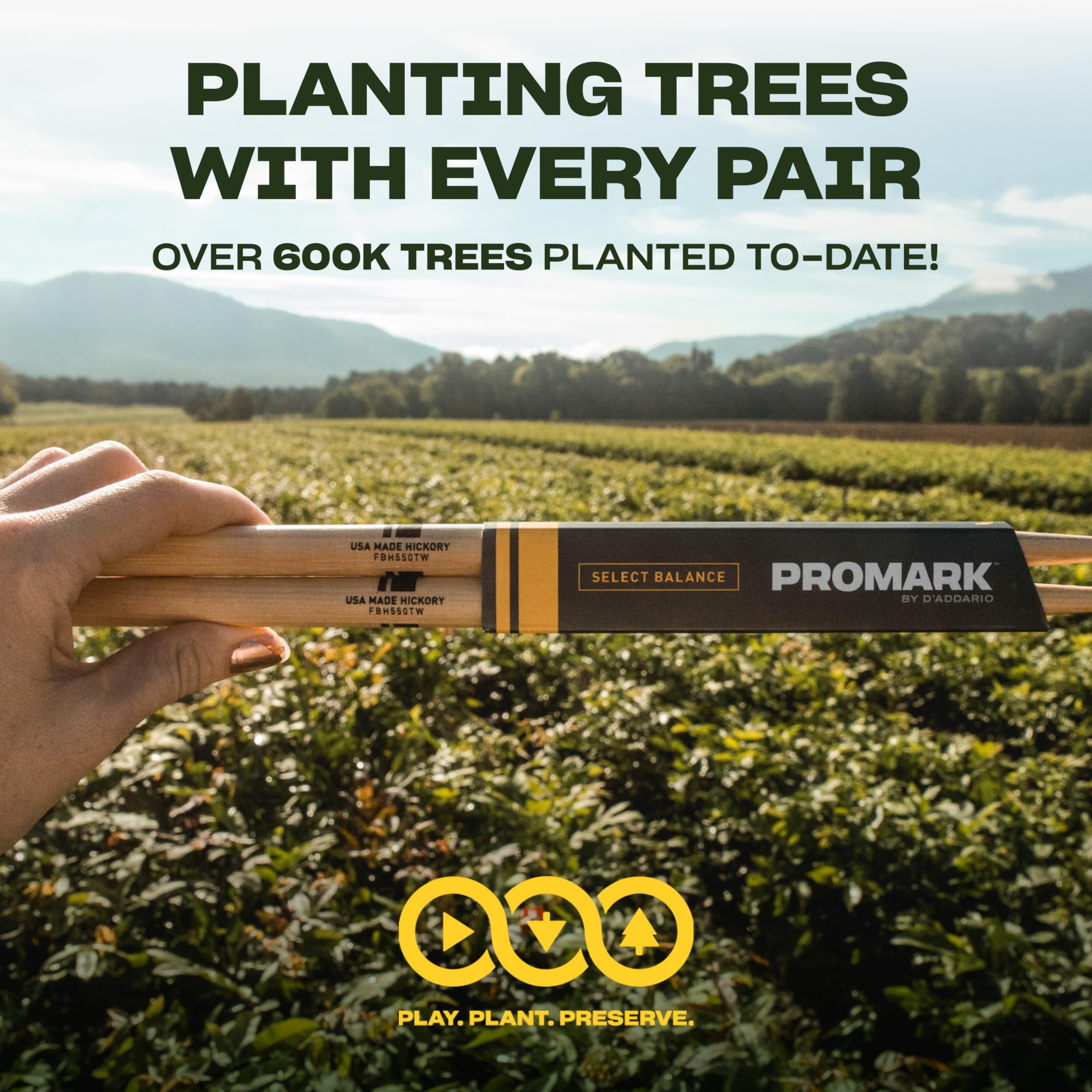 ProMark Drum Sticks - Rebound 5A Drumsticks - Drum Sticks Set - Acorn Wood Tip for Larger Sweet Spot - FireGrain Hickory Drumsticks - Consistent Weight and Pitch - 1 Pair