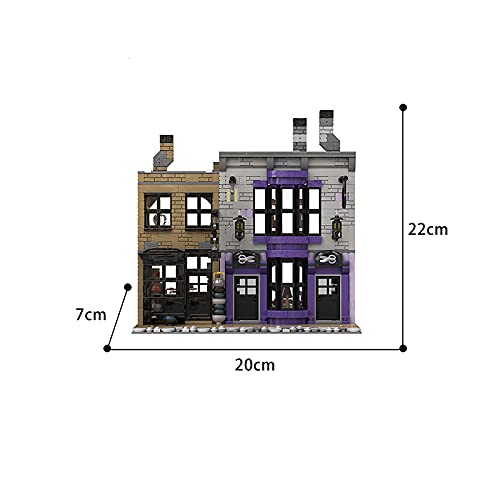 Madame Malkins Potage's Cauldron Shop Bricks City Street View MOC-53216 Architecture Alley House Building Blocks Kid Toy