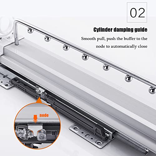 Heavy Duty Retractable Closet Pull Out Rod,Extendable Valet Rod Clothing,Ball Bearing Rail Slide Pull-Out,Hanging Rod for Closet Storage, Laundry Room,5 Pcs Pants Rack