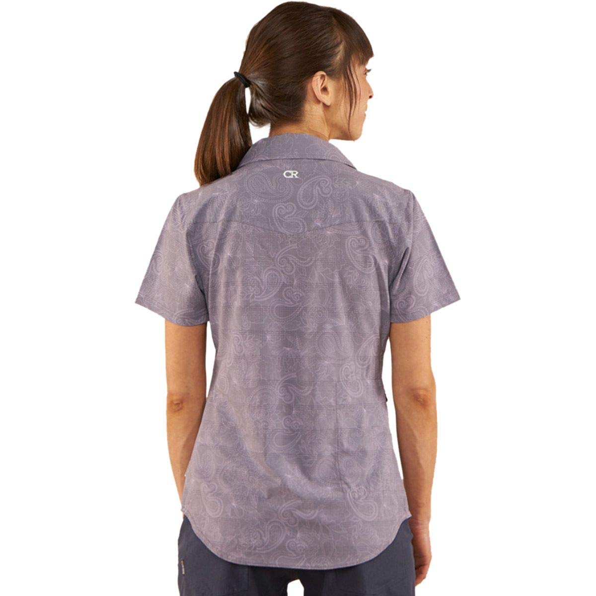 Club Ride Apparel Women's Camas Cactus Jersey - Short Sleeve Cycling Jersey - Steel Print - Large