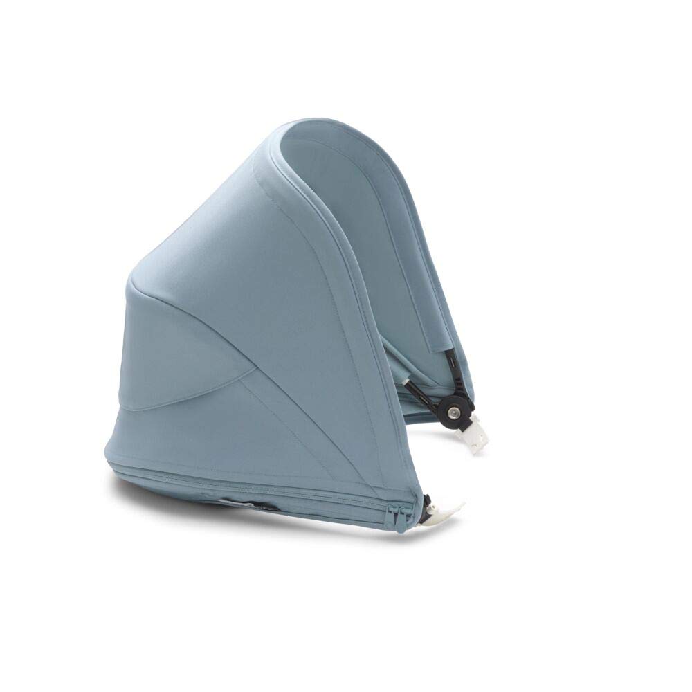 Bugaboo Bee 6 Extendable Sun Canopy with UPF Sun Protection and Peekaboo Mesh Panel, Compatible with Bee 3 and Bee 5 Models - Vapor Blue
