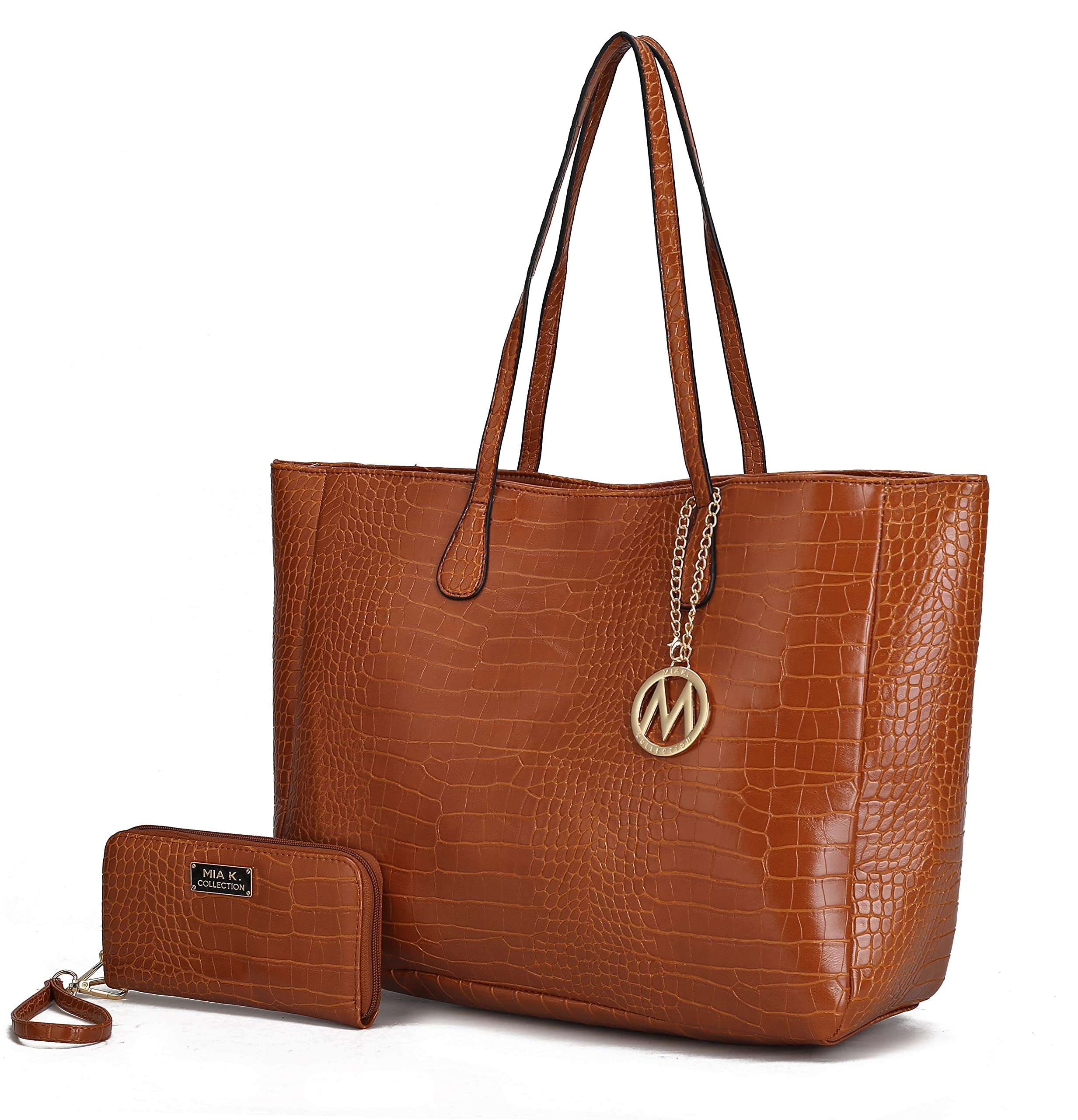 MKF Collection Tote Bag with Wristlet Wallet for Women, Vegan Leather Top-Handle Shoulder Bag Handbag Purse By Mia K