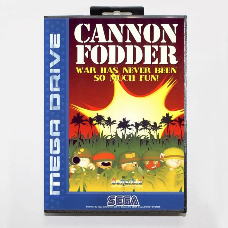 Cannon Fodder With Retail Box 16 Bit MD Game Card For Sega Megadrive Genesis Video Game Console ( JAP SHELL )