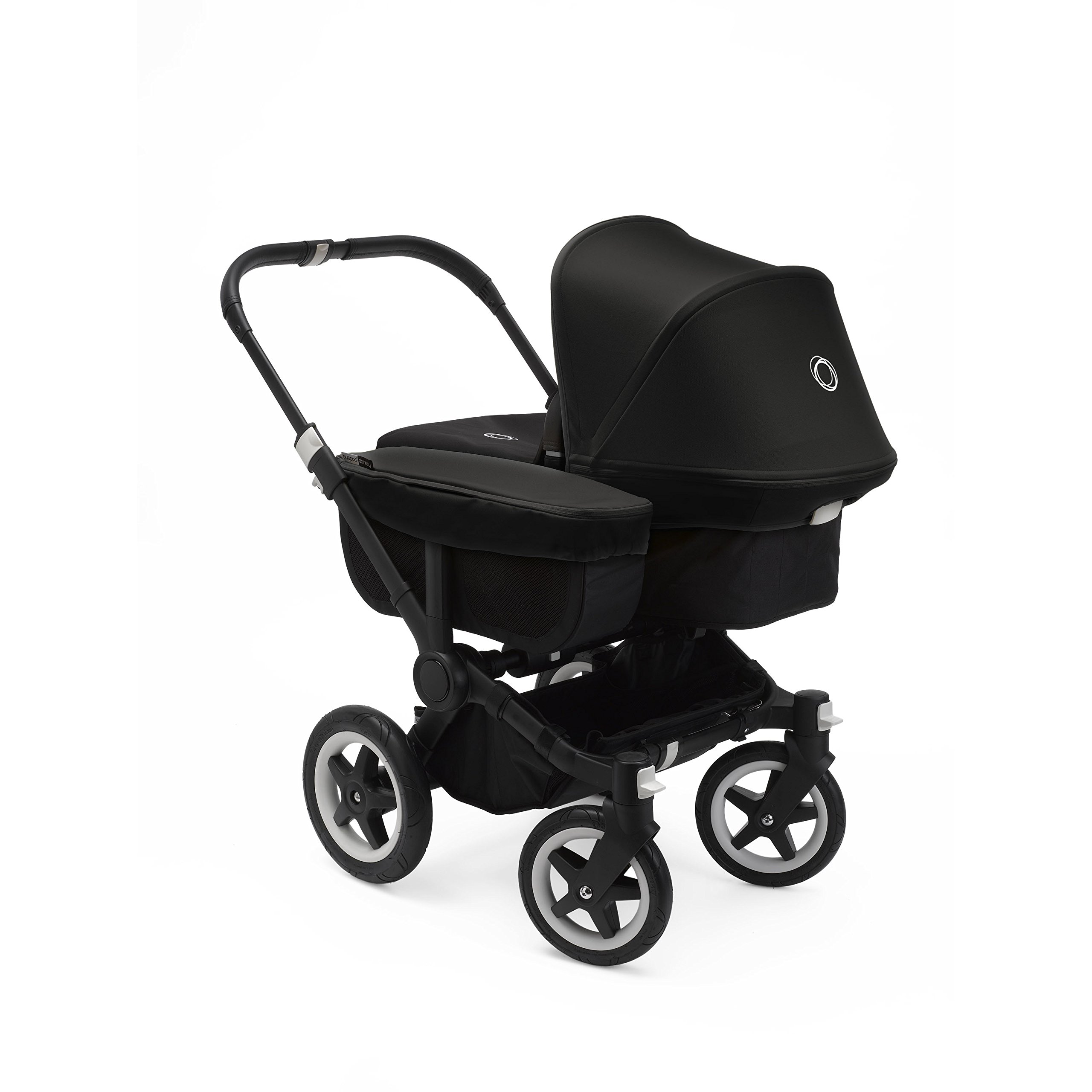 Bugaboo Donkey 2 Mono Baby Stroller, Foldable Stroller, Converts into Twin Side-by-Side Sibling Stroller, from Birth Baby Stroller, Infant Stroller, Multiple Seat Positions, Black