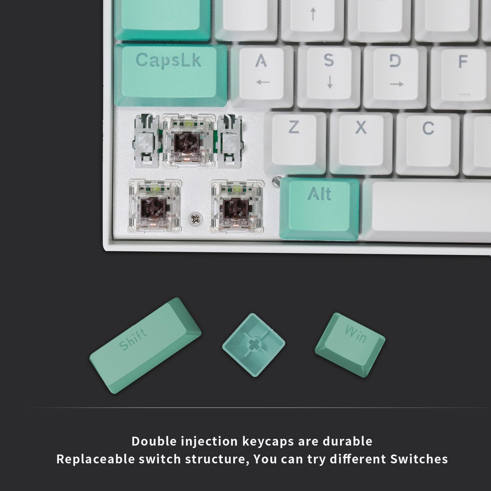 DEANEEK Mechanical Keyboard 89 Keys LED Backlight Tenkeyless W/Nampad Gaming Keyboard, USB Wired Computer Keyboard with TKL Tenkeyless Hot-Swappable Ultra-Slim Anti Ghosting Z-13GW (Red Switch)