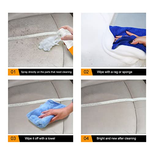 shoxil Foam Cleaner, Spray Foam Cleaner, Multifunctional Car Foam Cleaner, Foam Cleaner for Car and House Lemon Flavor, Strong Decontamination Cleaners Spray for Kitchen and Car (30ml, 3Pcs)
