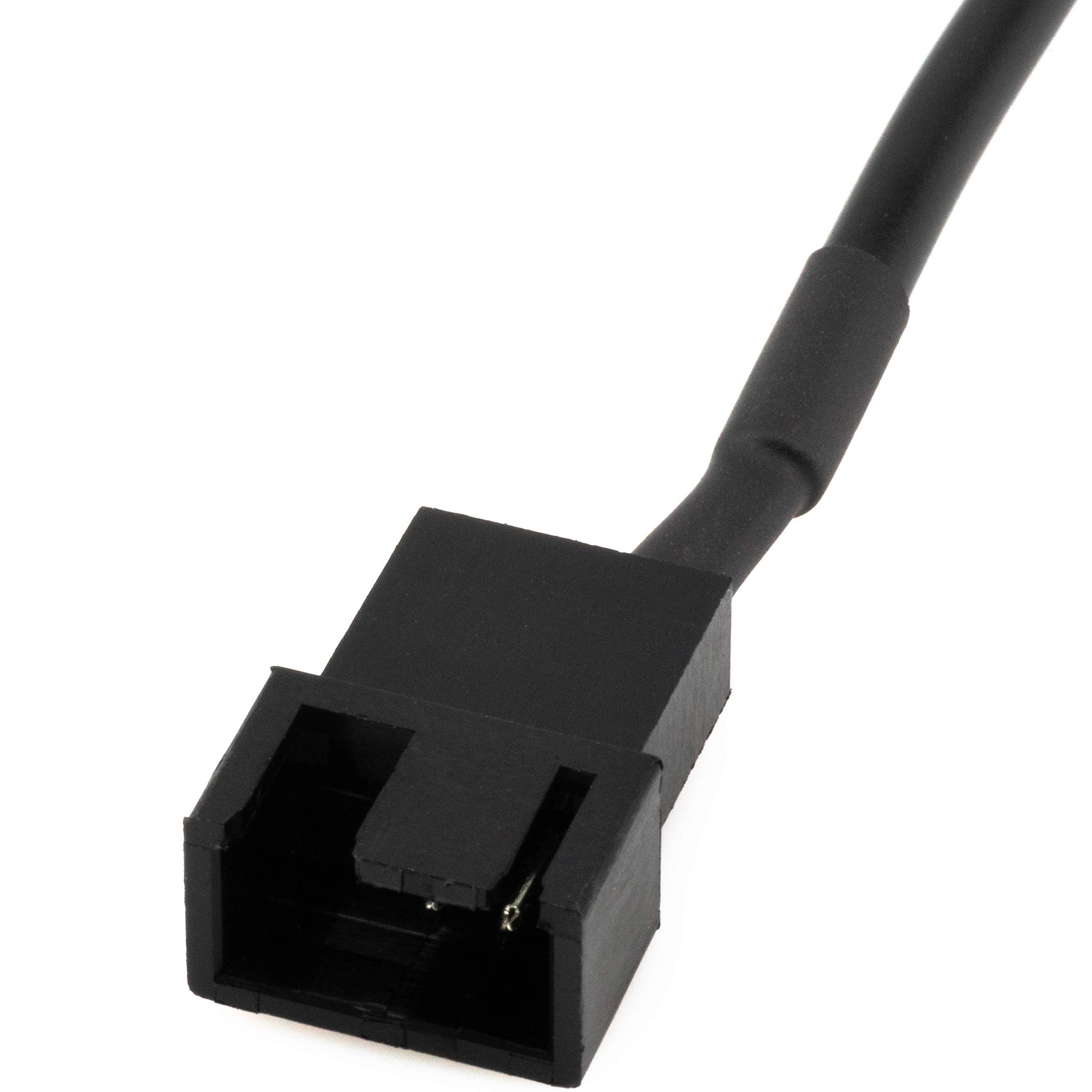 CRJ Three PC Fan Power Supply - 60-Inch, DC 12V1A - AC Power Adapter for Up to Three 3-Pin/4-Pin Computer Fans