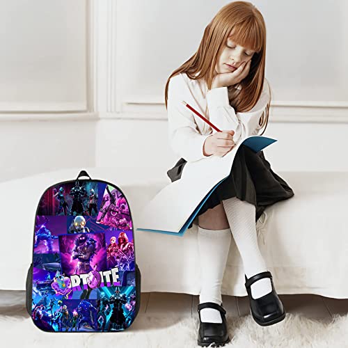 HHZIYA Gaming Backpack 3D Toddle Kids Schoolbag Casual Lightweight Bookbag Large Capacity Laptop Bags with Key Pendant