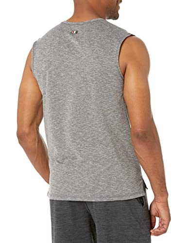 Champion Men's MVP Muscle Tee (Retired Colors), Railroad Gray Heather C & Script, X-Large