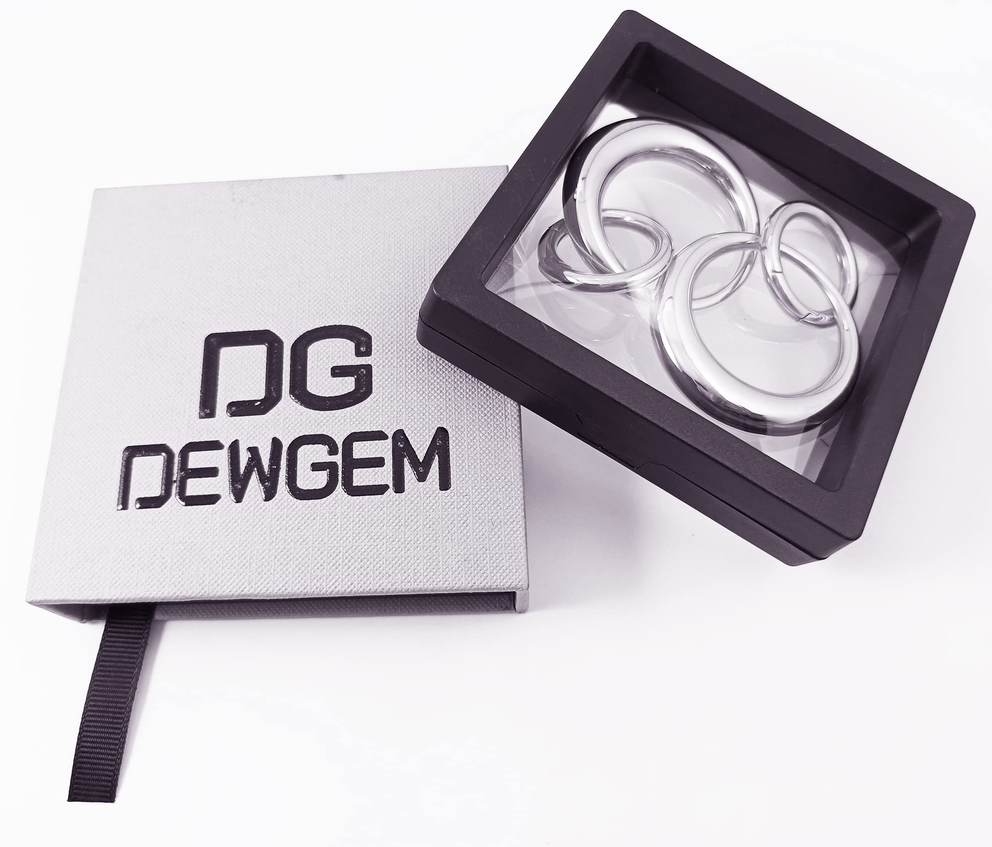DEWGEM Dangle Gauges for Ears Large Hoops Dangle Ear Plugs Stainless Steel Weighted Ear Hangers for Tunnels Ear Weights Stretching Kits Dangle Gauges Ear Plugs for Women Size 6G(Silver)