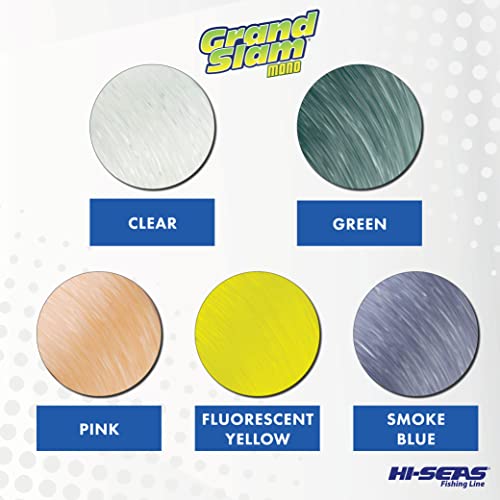 Hi-Seas Grand Slam Monofilament Line, 80 lb / 36.2 kg Test, 035 in / 0.90 mm Dia, Fluorescent Yellow, 660 yd / 604 m