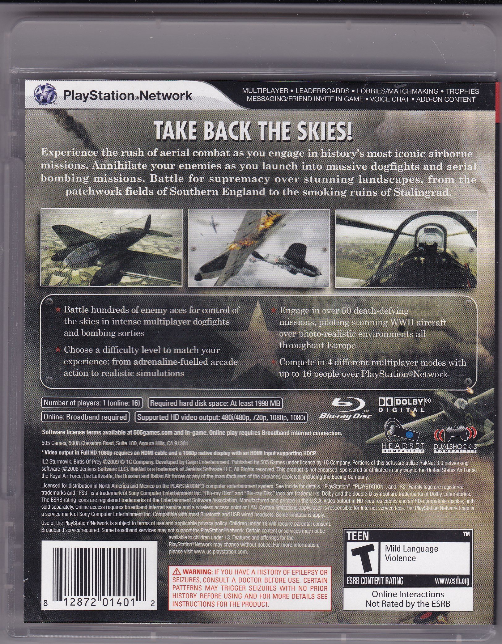 IL-2 Sturmovik: Birds of Prey - Playstation 3