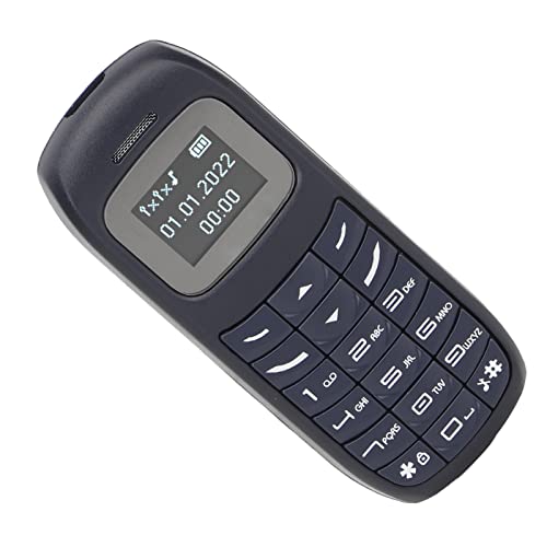 GLOGLOW Unlocked Cell Phone, 0.66inch Screen Mini Button Phone Multifunction Dual SIM Card Dual Standby for Calling (Blue)