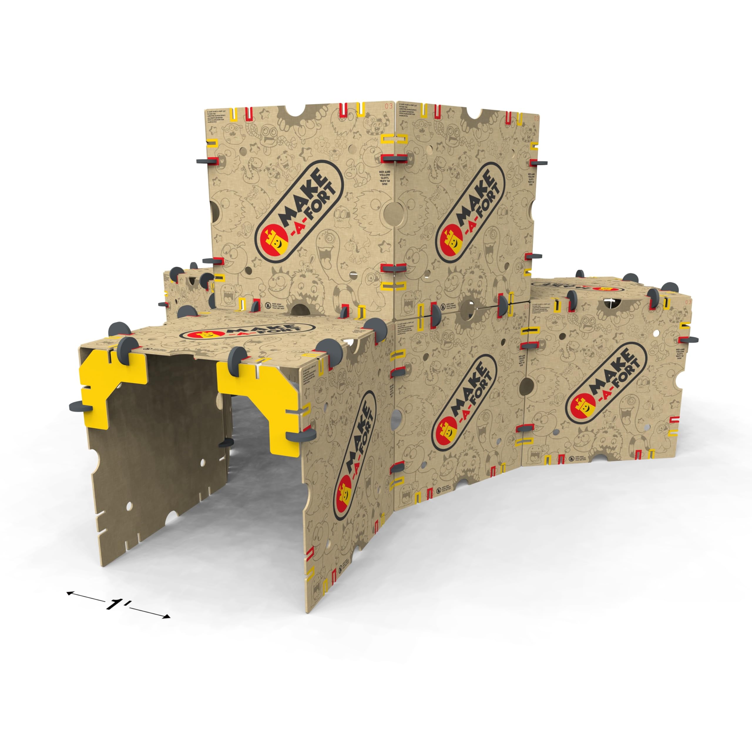 Make-A-Fort Explorer Kit - Build Really Big Forts for Kids - Endless Play for Ages 4 and Up - Build Incredible Forts, Mazes, Tunnels, and More - Durable, Reusable, and Made in USA