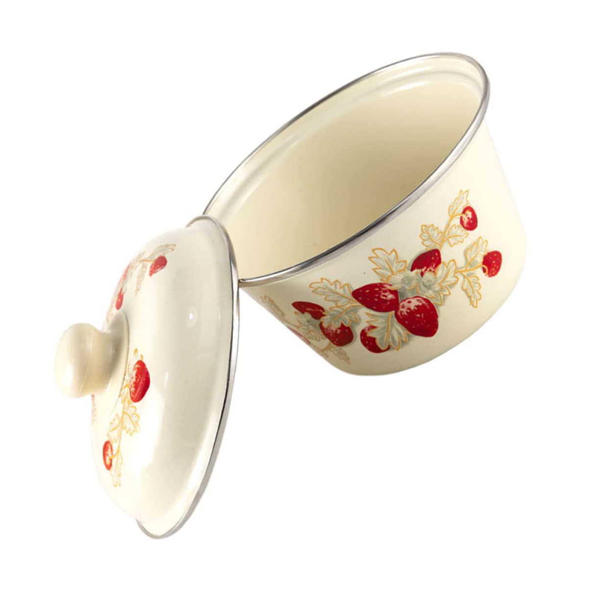 Cabilock Chinese Wedding Decoration Chinese Bowl 1pc Vintage Style Vintage Soup Basin Enamelware Salad Bowl Enamel Soup Basin Enamel Mixing Bowl Fruit Bowl Pasta Holder Container