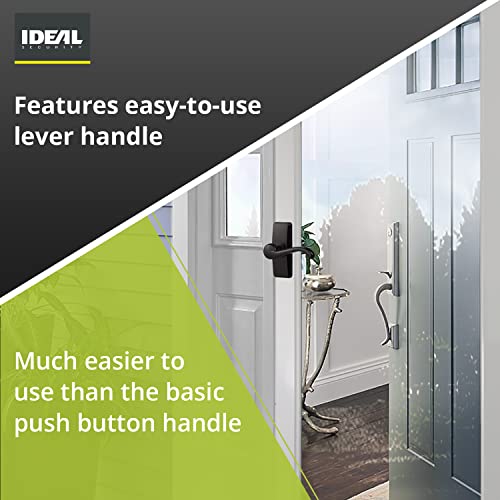 Ideal Security Handle Set with Latch and Keyed Deadbolt, Screen Door Handle, Storm Door Handle, Black