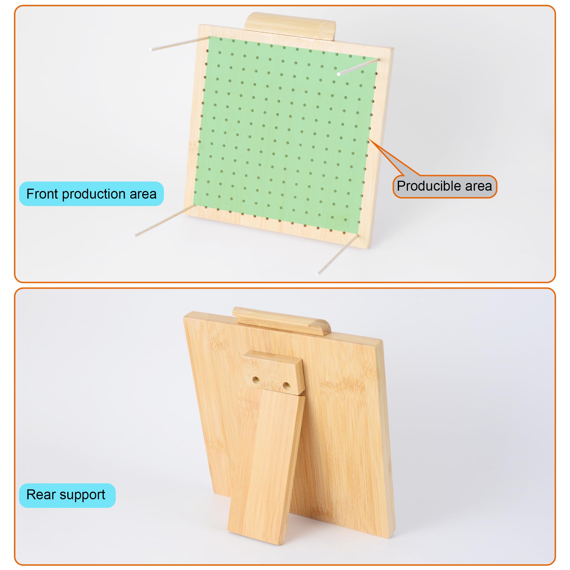 Crochet Blocking Board with Pins,Granny Square Blocking Board for Crocheting,Blocking Mats for Knitting with 15 Stainless Steel Rod pins,Ideal Gift for Mothers & Grandmothers,7.8 X 7.8 Inches.