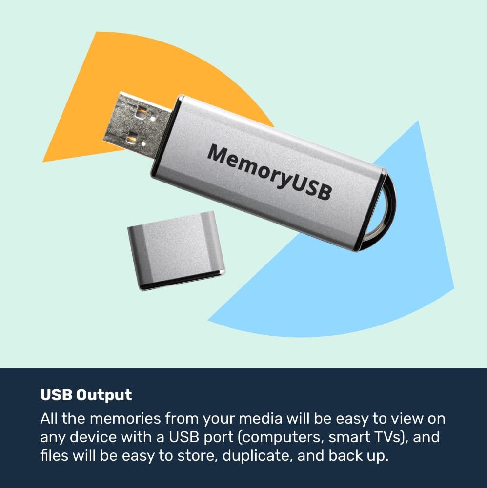 Digitization Shipping Kit β Service to Transfer 8 Items of Analog Media to Digital and USB Output | VHS Video to Digital | 8mm Film to Digital | Photo Digitization | Digitize Memories Conveniently