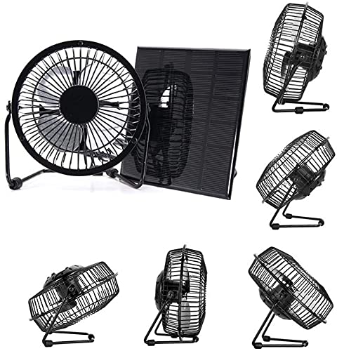 Solar Panel Fan, 5W USB Powered Mini Portable Outdoor Cooling Fan Free Energy for Home Chicken House RV Car Gazebo Ventilation System