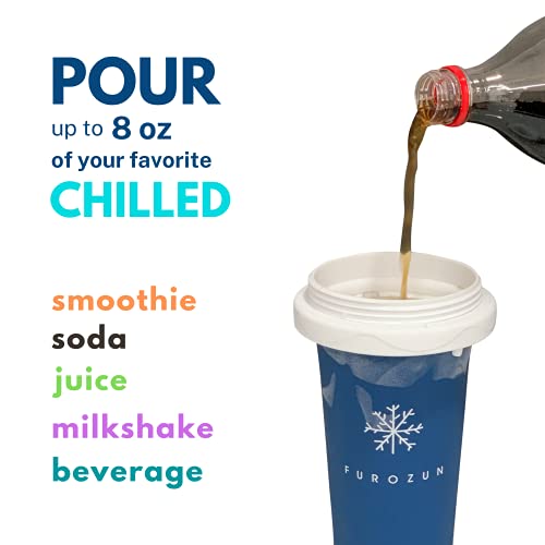 Furozun Slushy Maker Cup - Frozen Magic Insta Slushie and Shake Maker - Freezing Smoothie and Iced Slurpee - Squeeze Reuse and Portable - Perfect Summer Chill Gift Kids