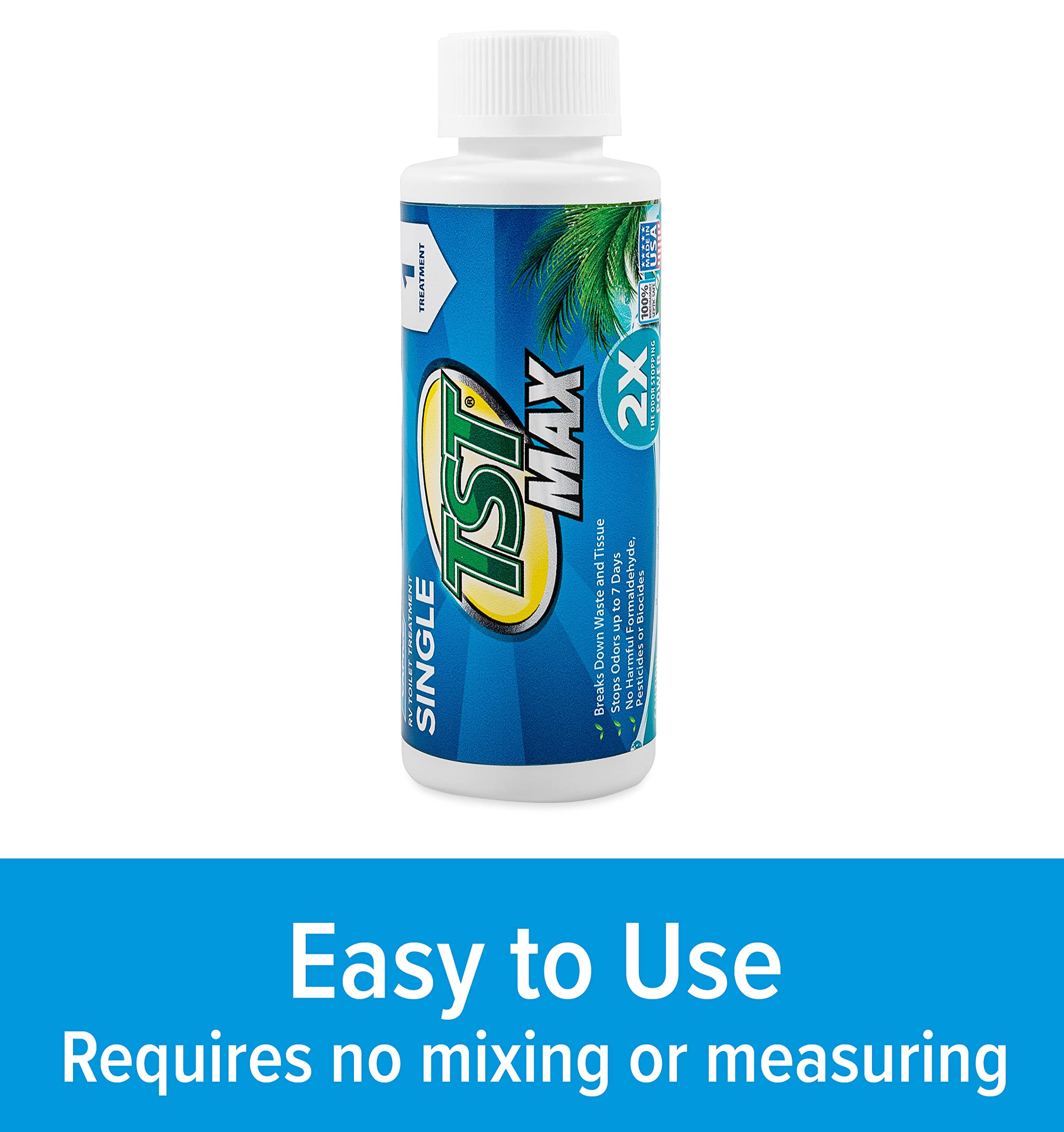 Camco TST MAX Ocean Scent Singles - Eliminates Odors and Aids in Breaking Down Holding Tank Waste - Includes (8) 4oz. Bottles (41610)