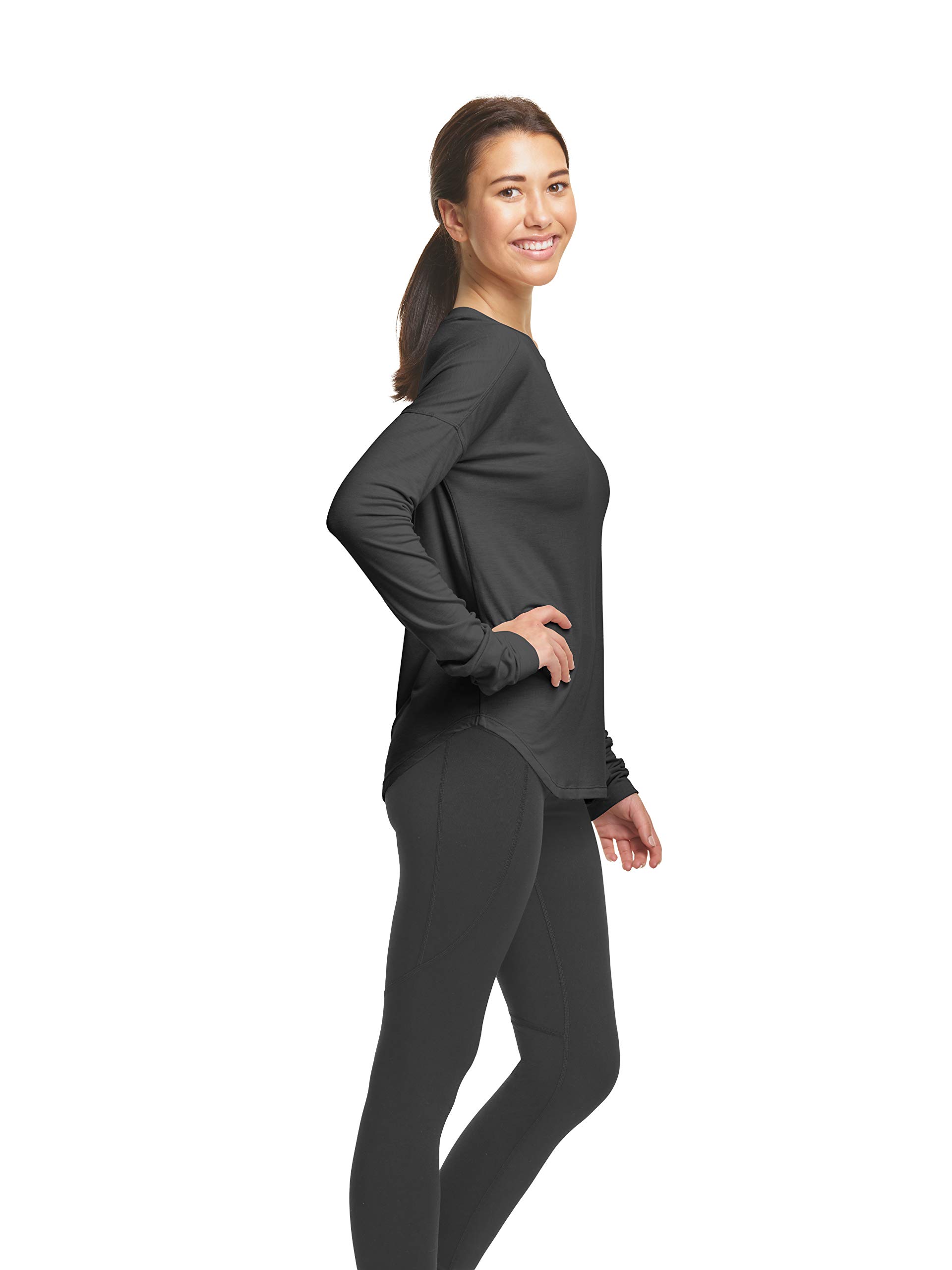 C9 Champion Women's Fashion Long Sleeve T-Shirt, Ebony, L