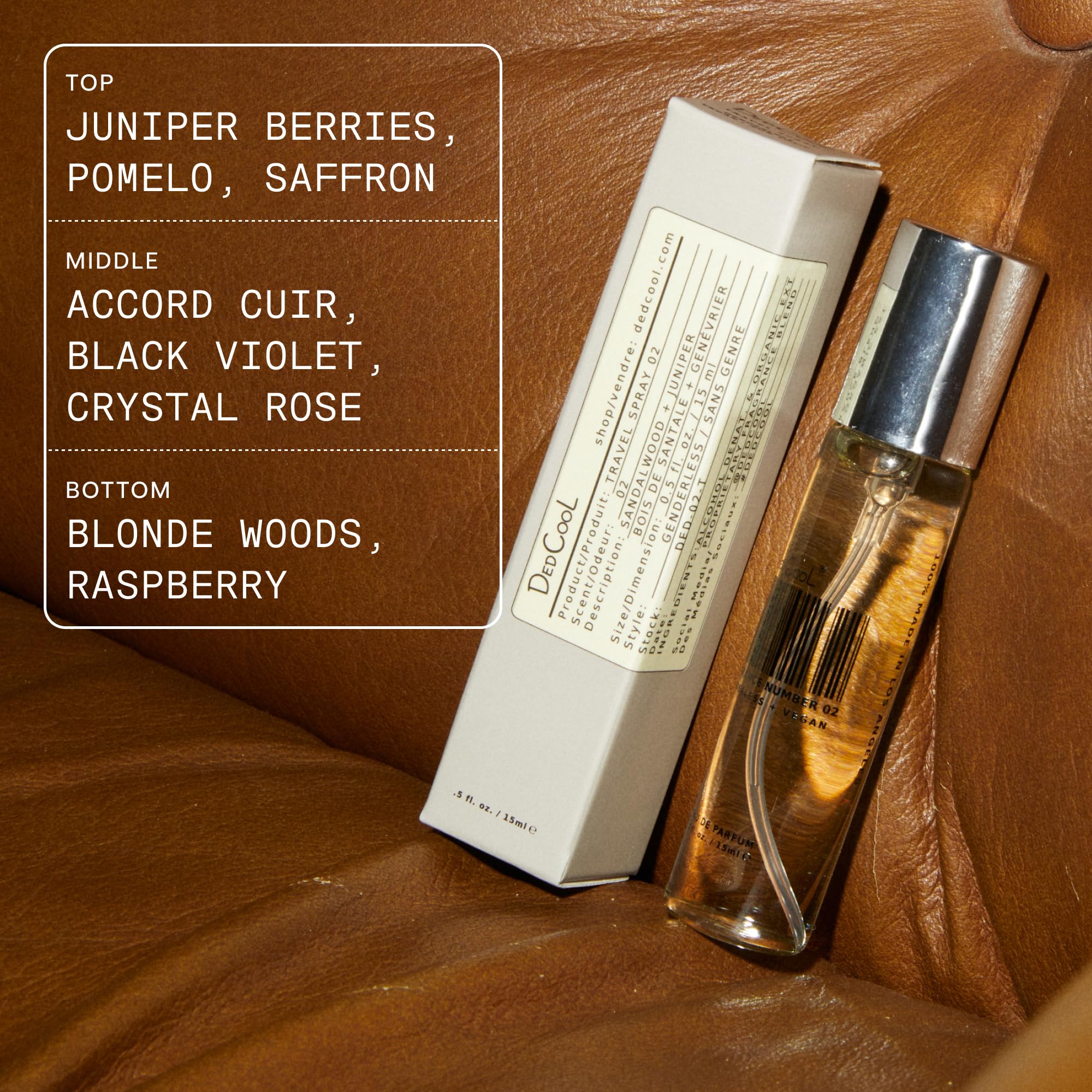 DedCool - Genderless + Vegan Eau de Parfum Sample | Clean, Non-Toxic Fragrance For All (Fragrance 03 ''BLONDE 3 ml), 0.10 Fl Oz (Pack of 1)