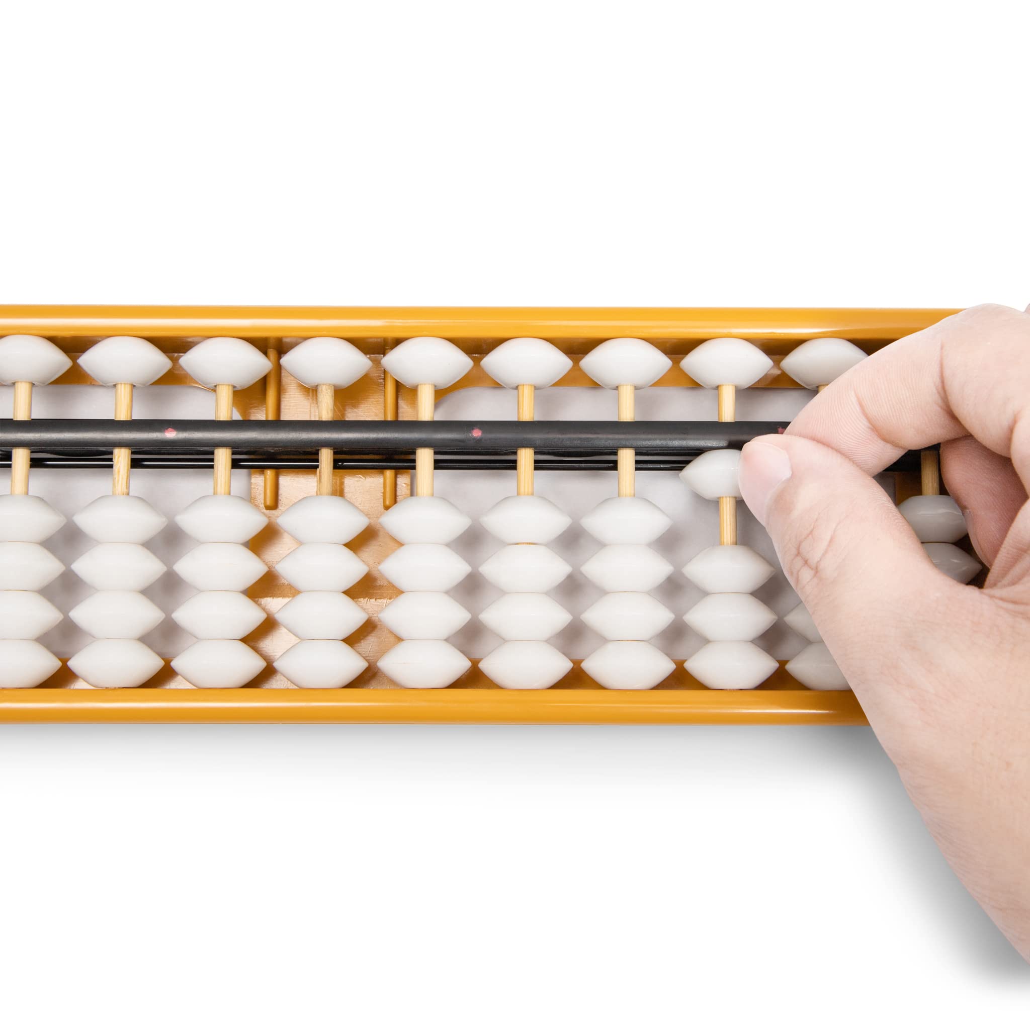 Digital Standard Abacus - 24.8 cm - Professional 13 - Column Soroban with Reset Button Calculator (Functional and Educational Tool)