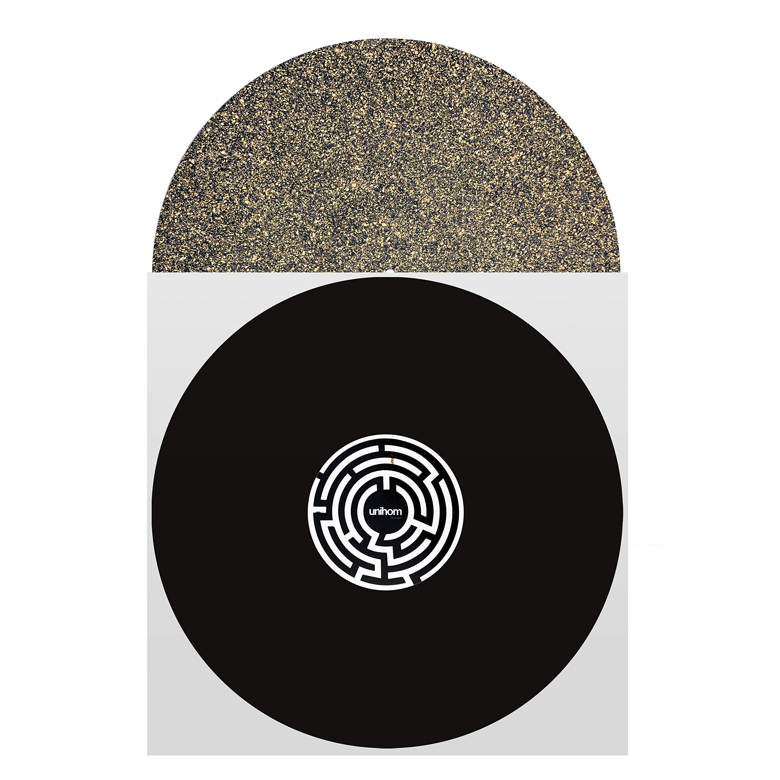 Turntable Mat Slipmat Cork and Rubber (Diameter: 30cm/11.8in Thickness: 3mm 1/16in) Vinyl Record Improve Sound Quality Reduce Vibrations Absorb Resonances DIY Upgrade Platter - Unihom