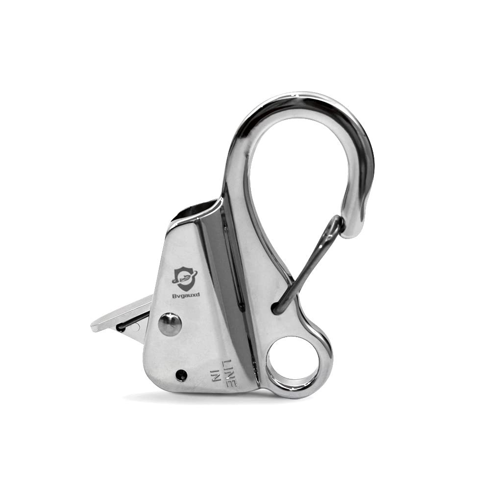 bvgauxd Stainless Steel Boat Anchor Hook with Quick Release for Pontoon, Small Boat to Secure on The Shallow (1)