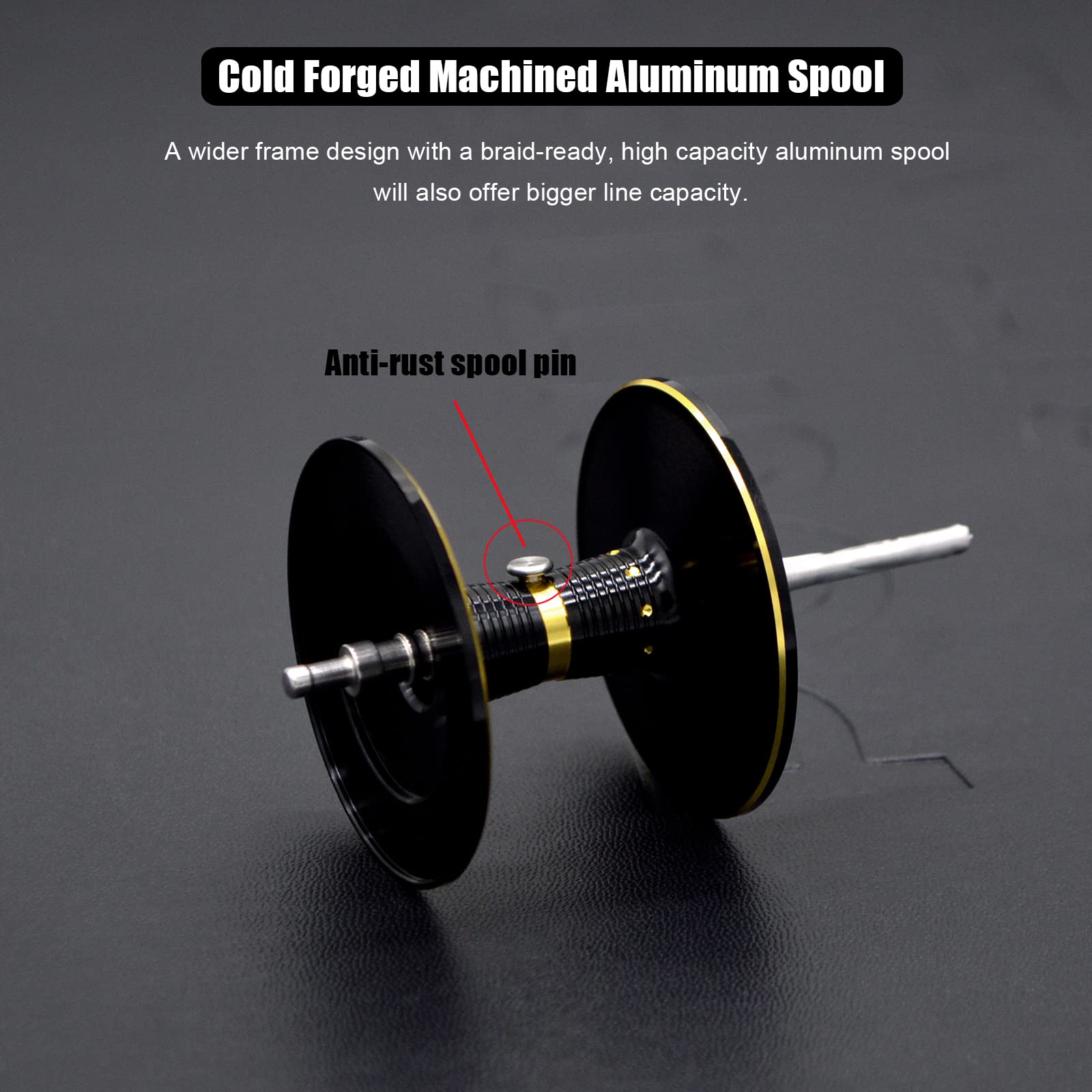 CAMEKOON Bahamut 400 Baitcasting Fishing Reels, Chameleon Paint, 10+1 Stainless Steel Bearings, 35 LBs Carbon Drag, Longer Power Handle, Carbon Fiber Frame and Side Covers, Large Capacity Baitcaster