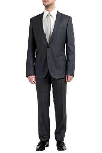 Hugo Boss "C-Huge1/C-Genius Men's Wool Two Button Suit US 40L IT 50L Gray
