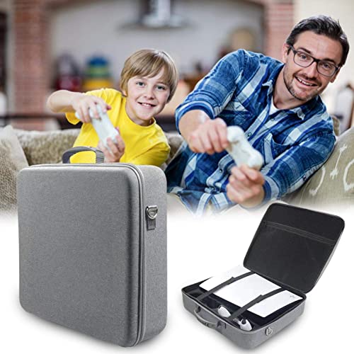 Carrying Case for PS5 Portable PS5 Host Accessories Storage Bag Waterproof Travel Bag for PS5 Models, Gray