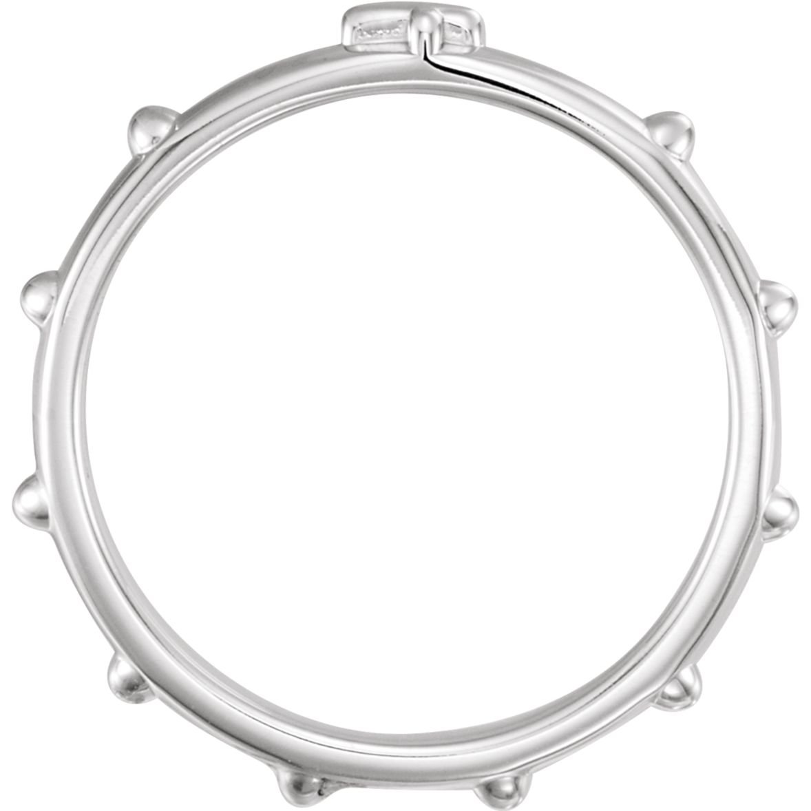 Bonyak Jewelry Sterling Silver Rosary Ring - Size 8