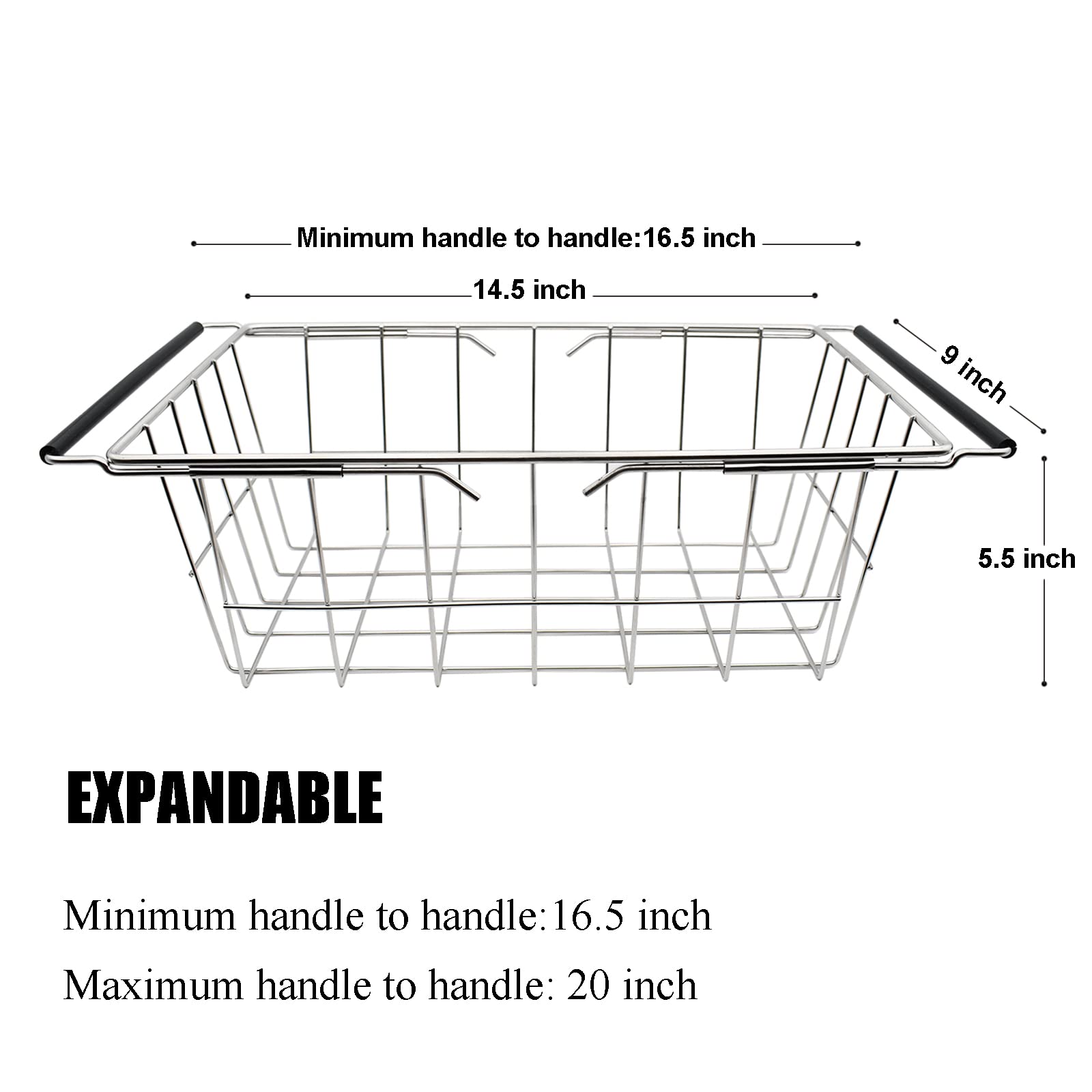 Chest Freezer Organizer Bin Expandable Wire Basket Storage, Cabinet Shelf Organizer Freezer Shelf Rack