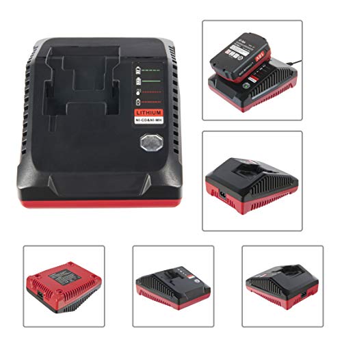 Cell9102 Replacement Porter Cable 18V Battery and Charger Starter Kit, PC18B Lithium Battery and Charger PCXMVC Compatible with Porter Cable 18V Cordless Power Tools,Capacity Output 2.0Ah
