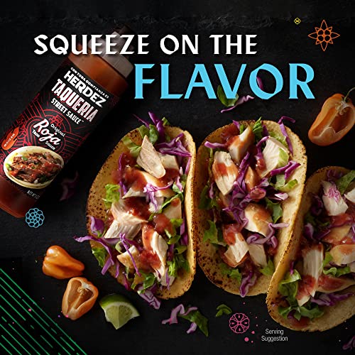 HERDEZ TAQUERIA STREET SAUCE Variety Pack, Habanero, Verde, Roja, Chipotle, Avocado Cilantro, Cilantro Lime, 9 oz Bottles (6 Pack)