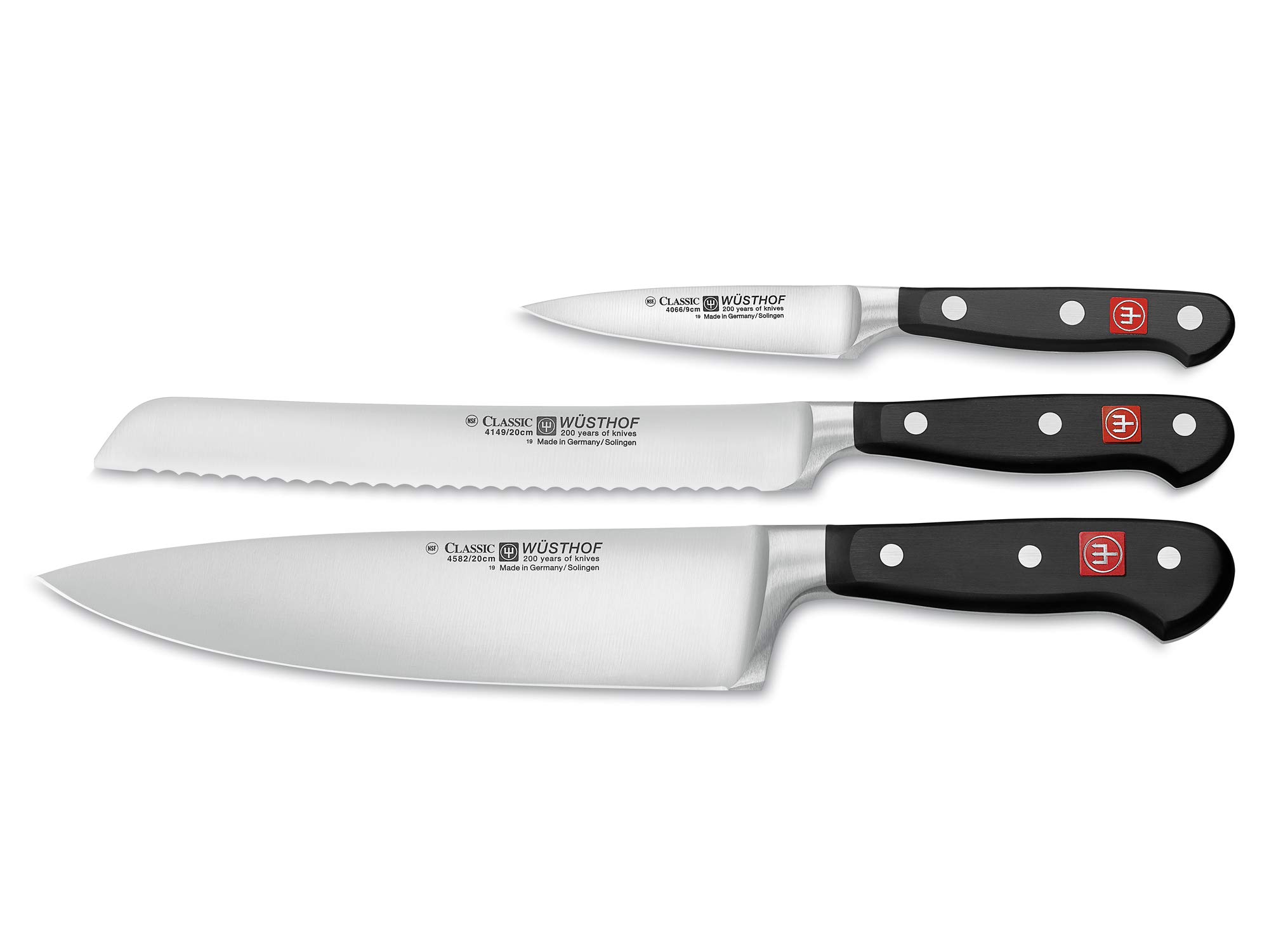 Wüsthof Knife, Steel, Black, 38.3 x 15.2 x 3.6 cm