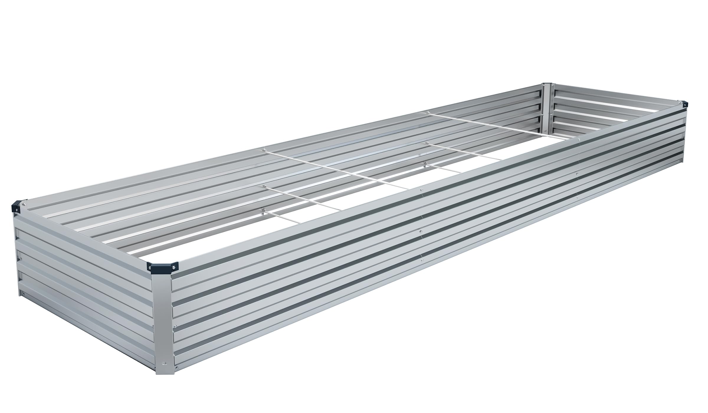 DIIYIV 12x2x1FT Galvanized Raised Garden Bed,Raised Graden Bed Kit-Square Metal Garden Bed,Large Planter Raised Bed Outdoor,Garden Box for Vegetables,Flower,Herb…