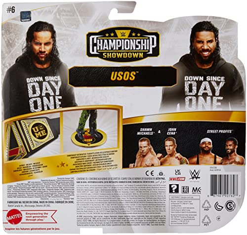 WWE Mattel ​MATTEL Jimmy and Jey USO Championship Showdown 2 Pack 6 in Action Figures High Flyers Battle Pack for Ages 6 Years Old and Up​