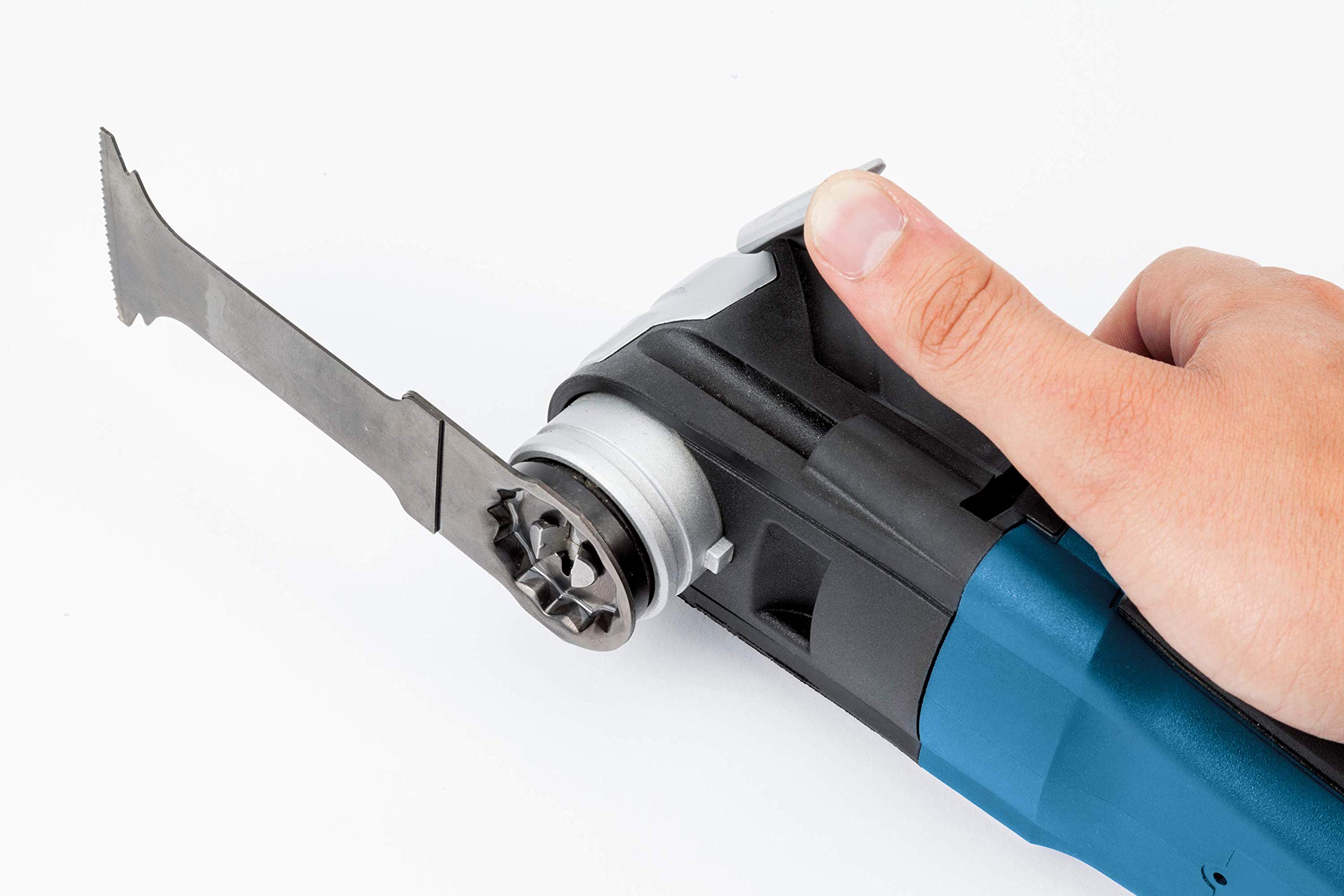 BOSCH OSP114 1-Piece 1-1/4 In. StarlockPlus Oscillating Multi Tool Wood Curved-Tec High-Carbon Steel Plunge Cut Blade for Heavy-Duty General-Purpose Applications in Wood