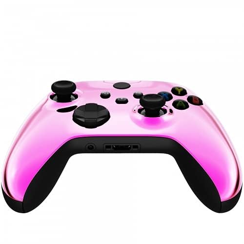 MODDEDZONE Custom Wireless UNMODDED Controller for Xbox One S/X and PC with Exclusive and Unique Designs - The Perfect Gaming Gift for Enthusiasts, Expertly Crafted in the USA Chrome Pink