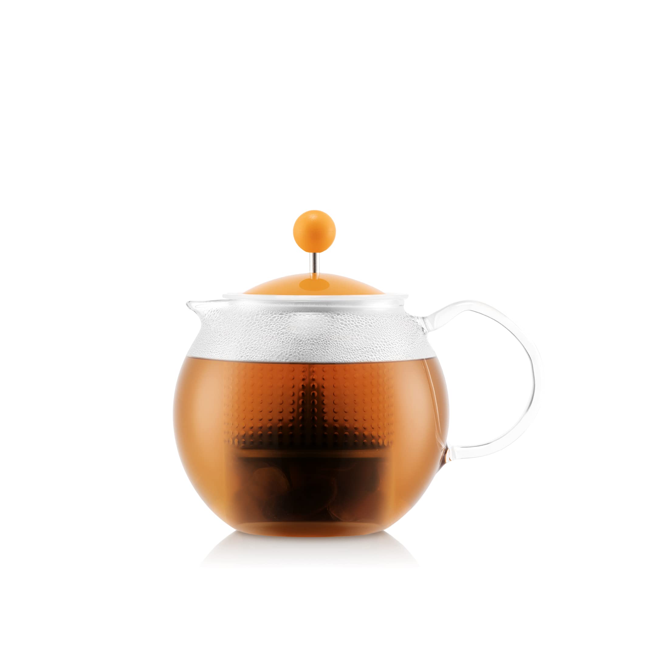 BODUM Assam 1823-449-Y21 Teapot with Glass Handle, Lid and Plastic Filter, 0.5 L