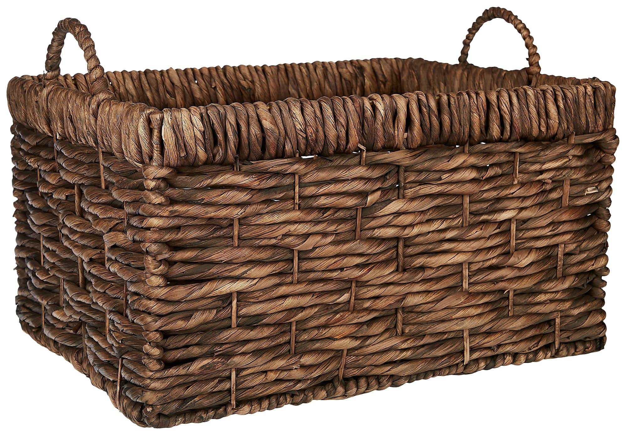 Coastal Home 13x18 Water Hyacinth Triple Weave Basket One Size Brown