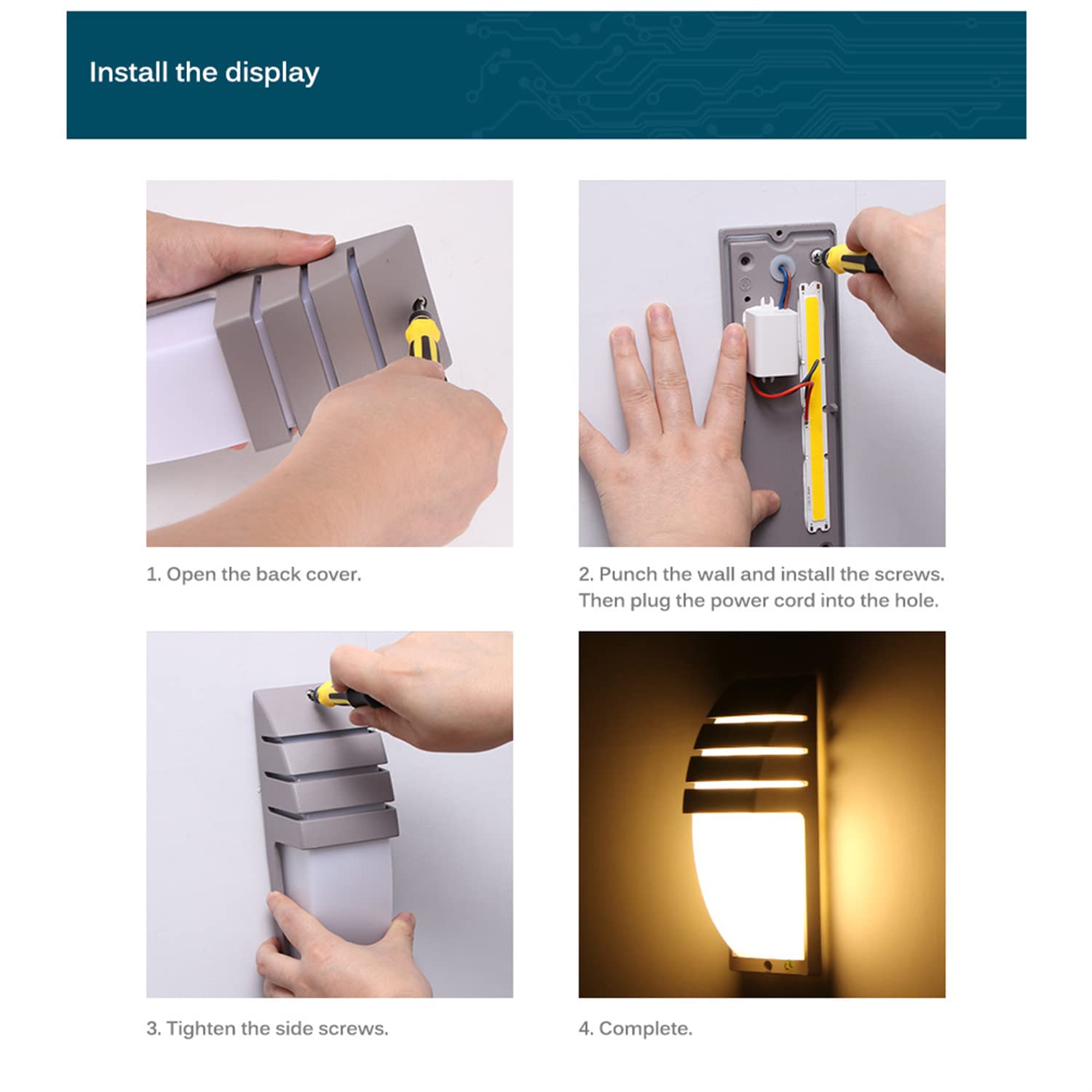 Modern and Simple Led Home Wall Lamp Aluminum Corridor Aisle Outdoor Waterproof Garden Light Porch Radar Motion Sensor Courtyard Ac90~260v (White)
