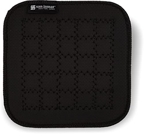 Carlisle FoodService Products Ultigrip Neoprene Commercial Hot Pad Pan Holder, 7" X 7", Black