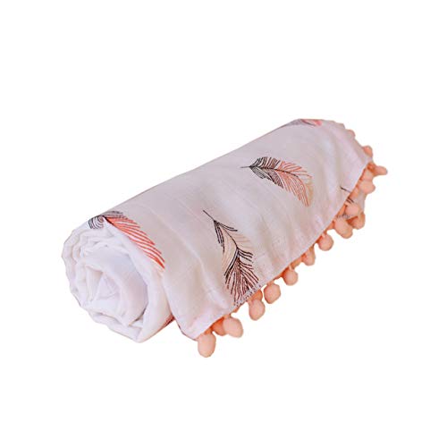 Car Seat Covers for Babies, Car Seat Canopy, Unisex Large Lightweight Breathable Cotton Muslin Canopy, Suitable for Four Seasons (Little Feathers)