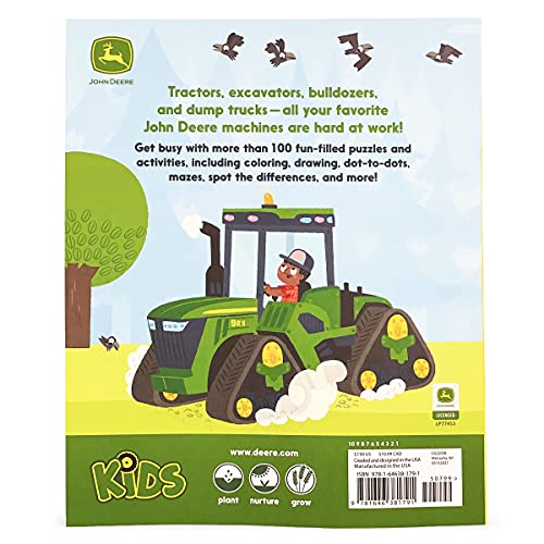 John Deere Kids: Mega Machines Tractor and Truck Puzzles, Mazes & Coloring Activity Book for Boys 4-8, More than 100 Activities